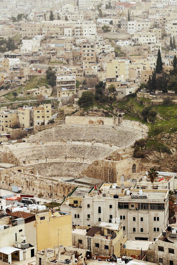 Aerial view of Amman stock photo. Image of architecture - 238740232