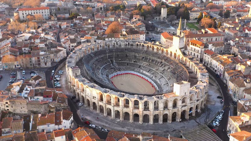 Aerial View of the Amphitheater in Paris Stock Photo - Image of arena ...