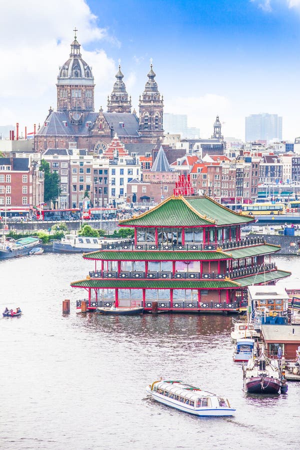 Aerial view of Amsterdam stock photo. Image of canal - 42737468