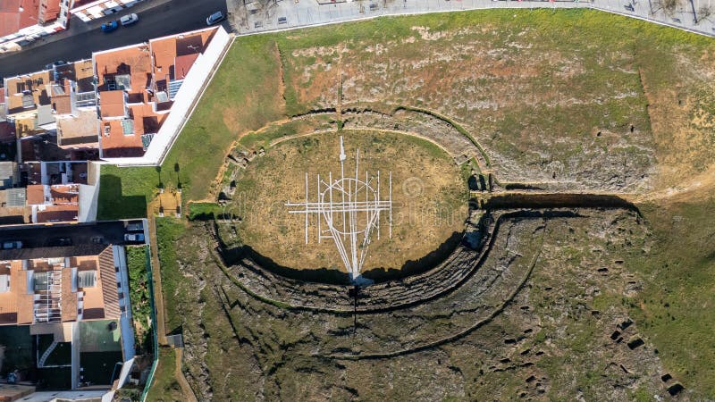 Aerial View of Ancient Archaeological Site Stock Image - Image of ...