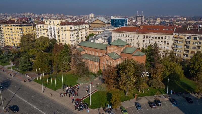 Aerial View of Sveta Sofia Saint Sofia Church, Sofia, Bulgaria Stock ...