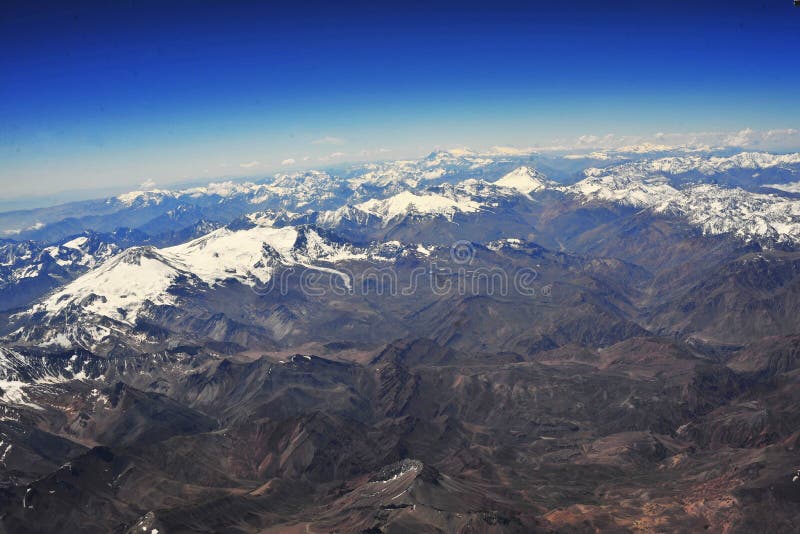 View of the Andes Mountain Range Stock Photo - Image of andes, summit ...