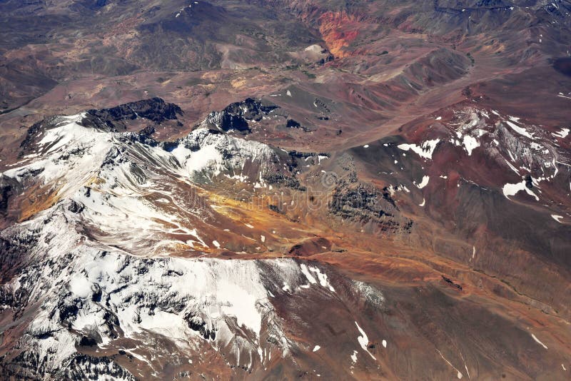 View of the Andes Mountain Range Stock Image - Image of badlands, alps ...
