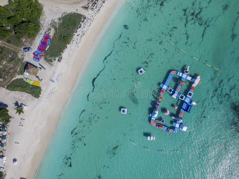 Aerial View of Anguilla Beaches Stock Photo - Image of beach, trees ...