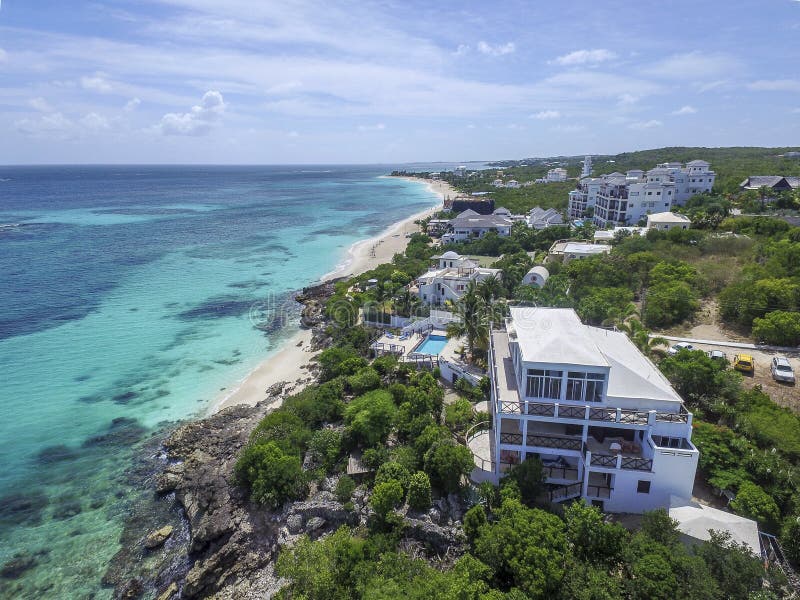 Aerial View of Anguilla Beaches Stock Image - Image of pool, palm: 96482693