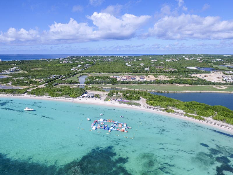 Aerial View of Anguilla Beaches Stock Photo - Image of trees, anguilla ...