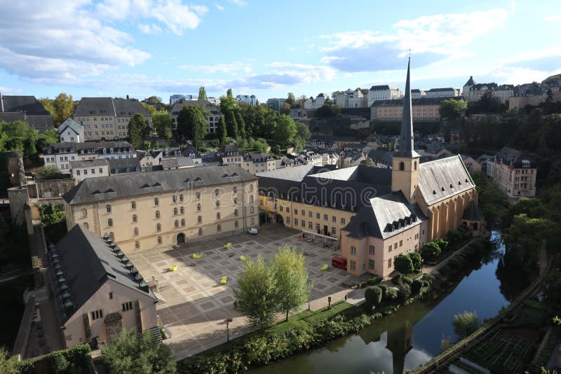 View of the Architecture of Luxembourg City Stock Photo - Image of ...