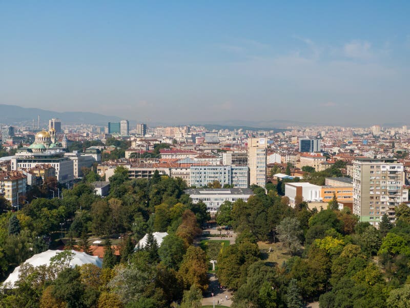 Aerial View of the Architecture of Sofia, Bulgaria Stock Image - Image ...