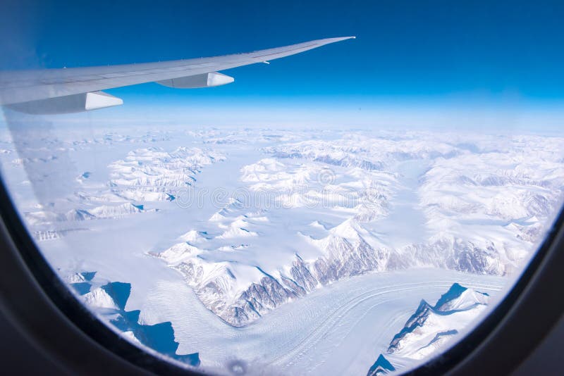 Aerial View of the Arctic Circle by Ariplane Stock Image - Image of ...