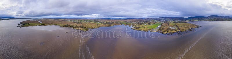 Aerial View of Ardara in County Donegal - Ireland Stock Photo - Image ...