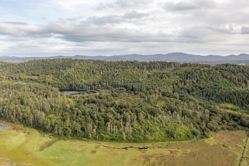 Aerial View of the Ards Forest Park in County Donegal, Ireland Stock ...