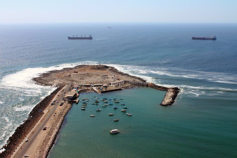 Harbor of Arica stock image. Image of america, aerial - 30061185