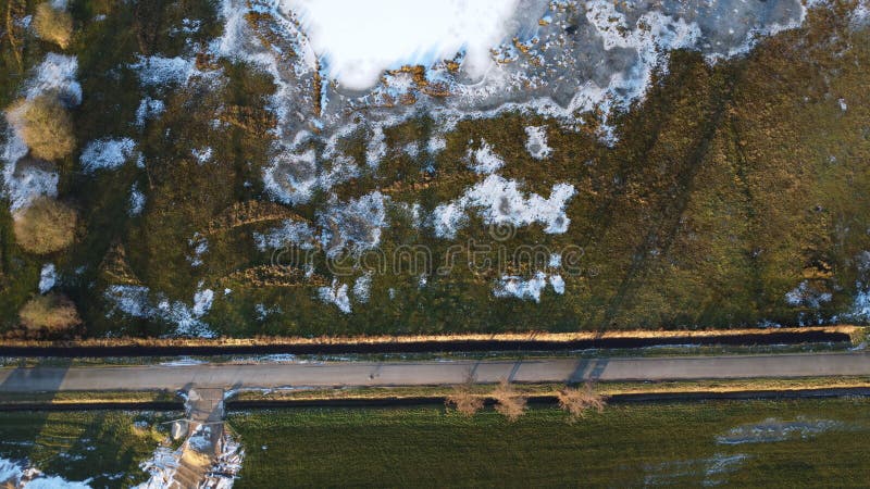 Aerial View of an Asphalt Road Along the Beach Stock Image - Image of ...