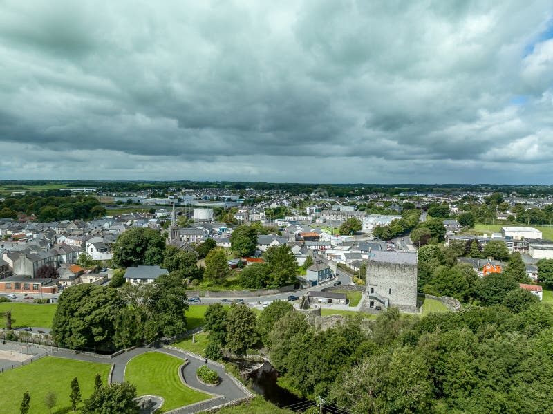 Aerial View of Athenry Castle Tower House Stock Photo - Image of ...