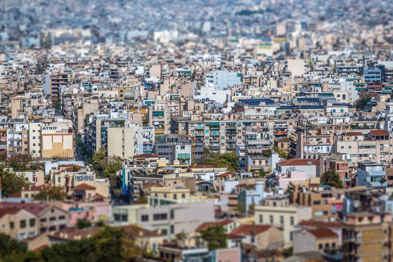 Aerial View of Athens City, Greece Editorial Stock Photo - Image of ...
