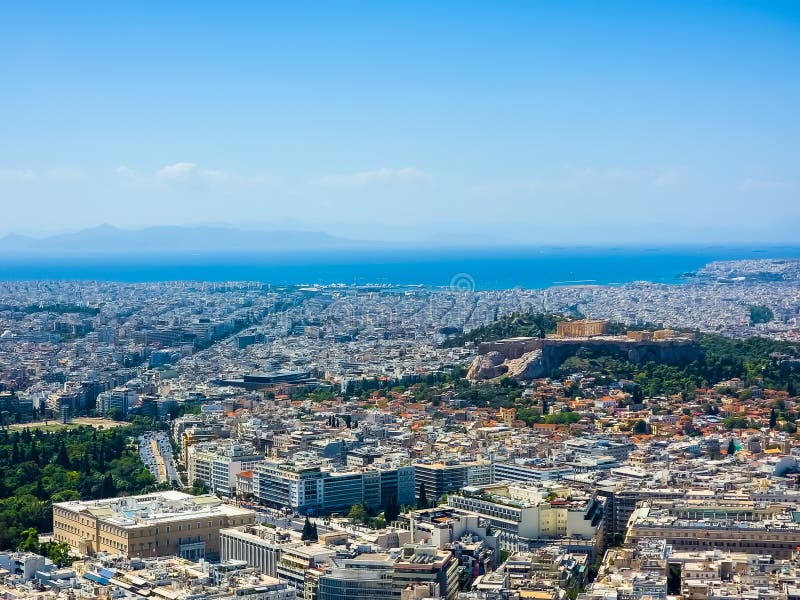 Aerial View of Athens stock photo. Image of destination - 261908278