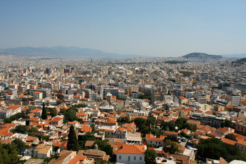 Aerial View of Athens, Greece Stock Image - Image of europe, greek ...