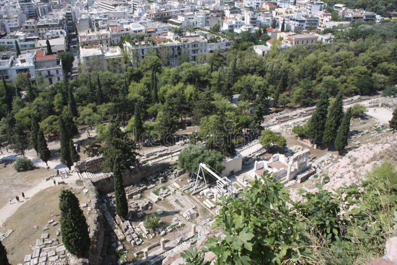 Aerial View of Athens, Greece Stock Photo - Image of building, landmark ...
