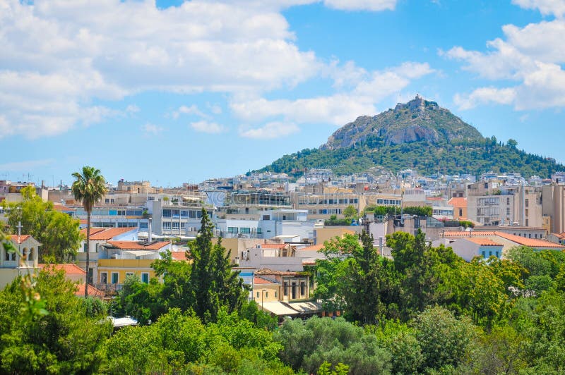 Aerial View of Athens, Greece Stock Photo - Image of historic ...