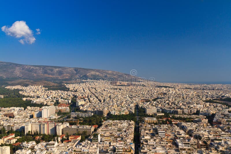 Aerial View of Athens, Greece Stock Photo - Image of city, civilization ...