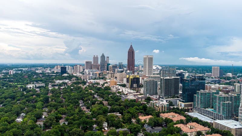 Aerial View of Atlanta City Stock Photo - Image of beautiful, city ...