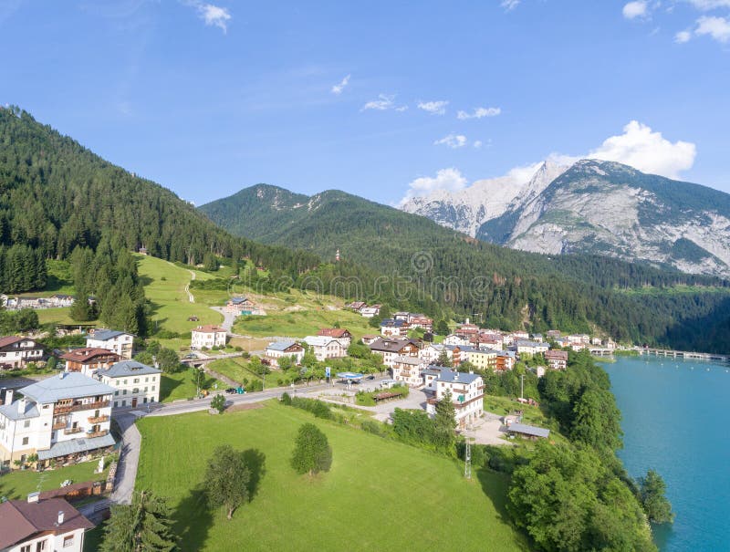 Auronzo Di Cadore, Italy August 9, 2018: Misurina Mountain Lake ...