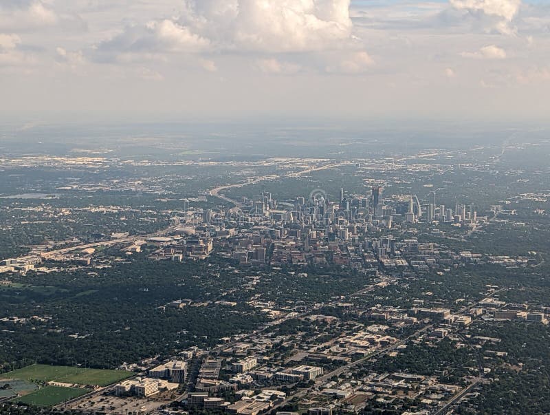 Aerial View of Austin Texas Stock Photo - Image of landscape, aerial ...
