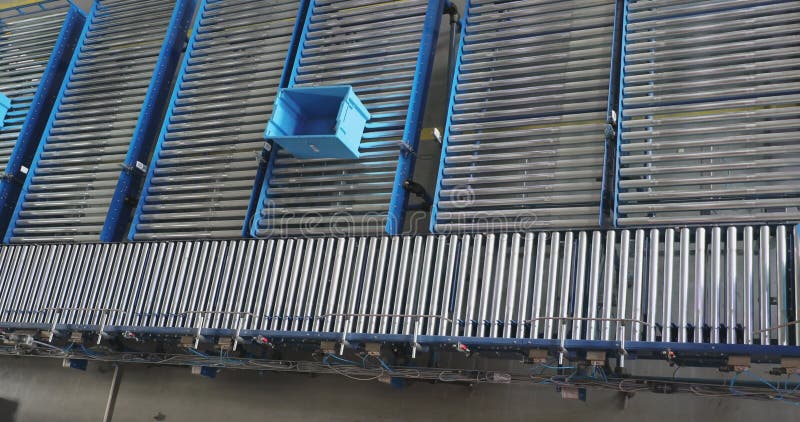 Multi Conveyor Sorting Warehouse Stock Video - Video of serbia, sorting ...