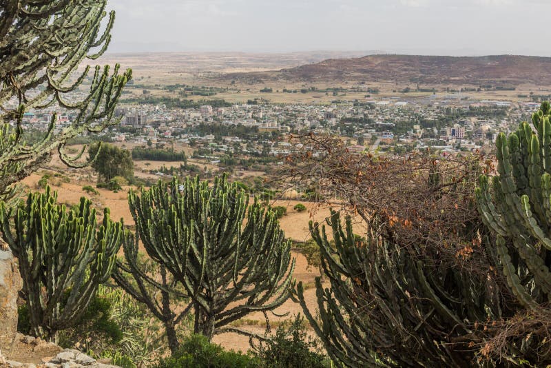 Aerial View of Axum, Ethiop Stock Image - Image of tigray, destination ...