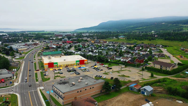 Aerial View of Baie-Saint-Paul, Quebec, Canada Stock Image - Image of ...