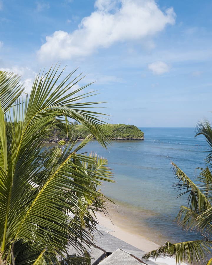 Aerial View of Balangan Beach Stock Image - Image of balangan, isolated ...