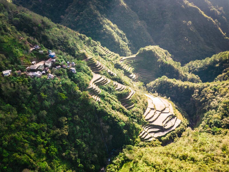Aerial View of Banaue Rice Terraces, Philippines Stock Photo - Image of ...