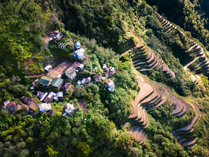 Aerial View of Banaue Rice Terraces, Philippines Stock Image - Image of ...