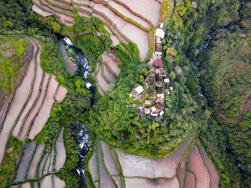 Aerial View of Banaue Rice Terraces, Philippines Stock Photo - Image of ...