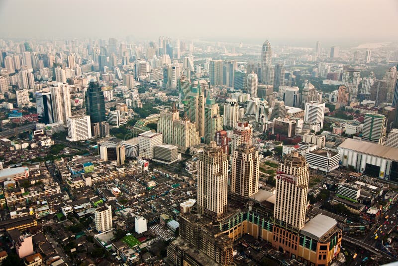 Aerial view of Bangkok editorial photography. Image of beautiful - 59202037