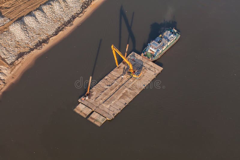 Aerial view of a barge stock image. Image of canal, transport - 51383897