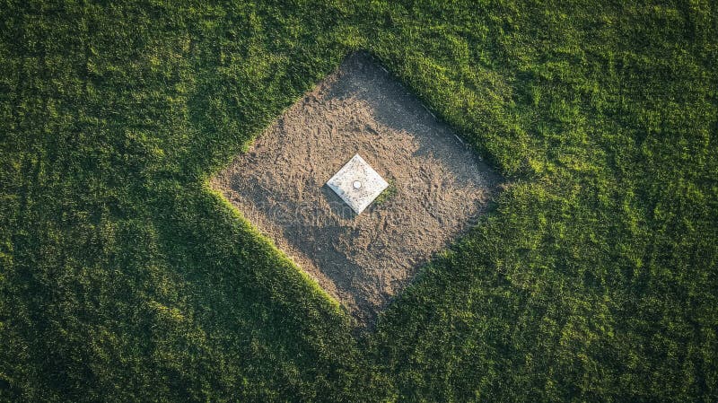 Aerial View of Baseball Home Plate Stock Photo - Image of pitch, game ...