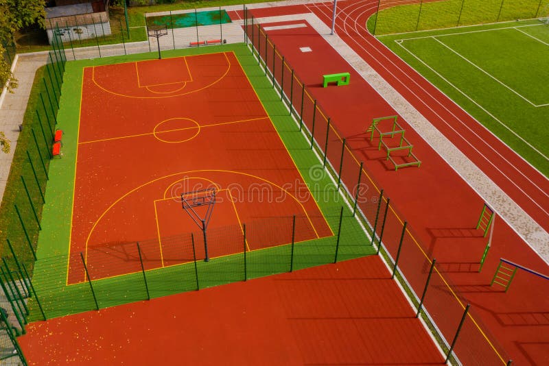 Aerial View on Basketball Court. Aerial View Editorial Photo - Image of ...