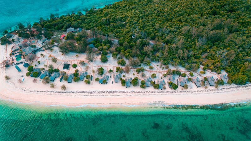 Aerial View of the Bawe Island, Zanzibar Stock Photo - Image of sand ...