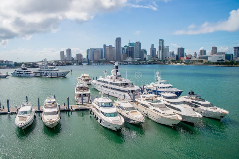 Aerial View of Bay in Miami Florida, USA Editorial Stock Photo - Image ...