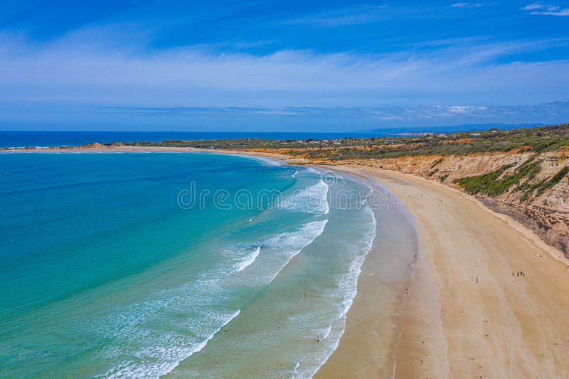 Anglesea Beach and Split Rock Lighthouse Towering Above Stock Photo ...