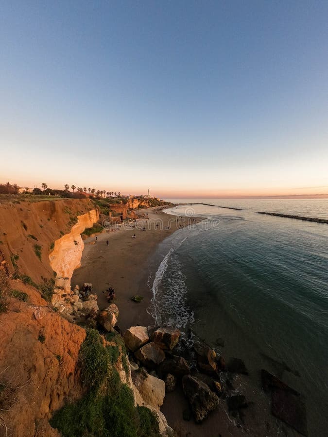 Anzio Beach Aerial View at Sunset Stock Photo - Image of aerial, beach ...