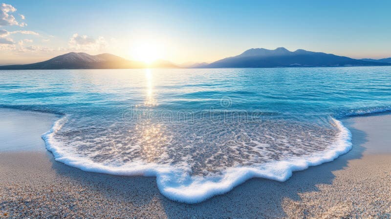 Aerial View of a Beach Featuring Waves Crashing Onto the Sandy Shore ...