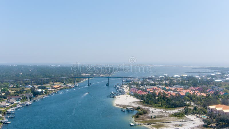 Aerial View of the Beach at Perdido Key Stock Photo - Image of beach ...