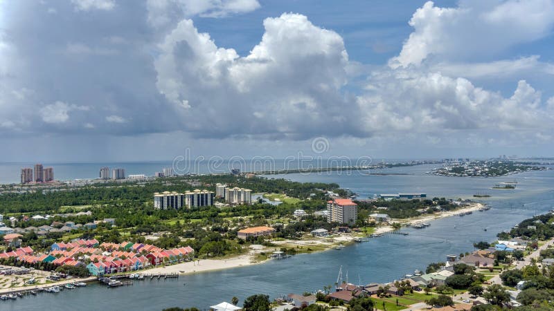 Aerial View of the Beach at Perdido Key Stock Image - Image of island ...