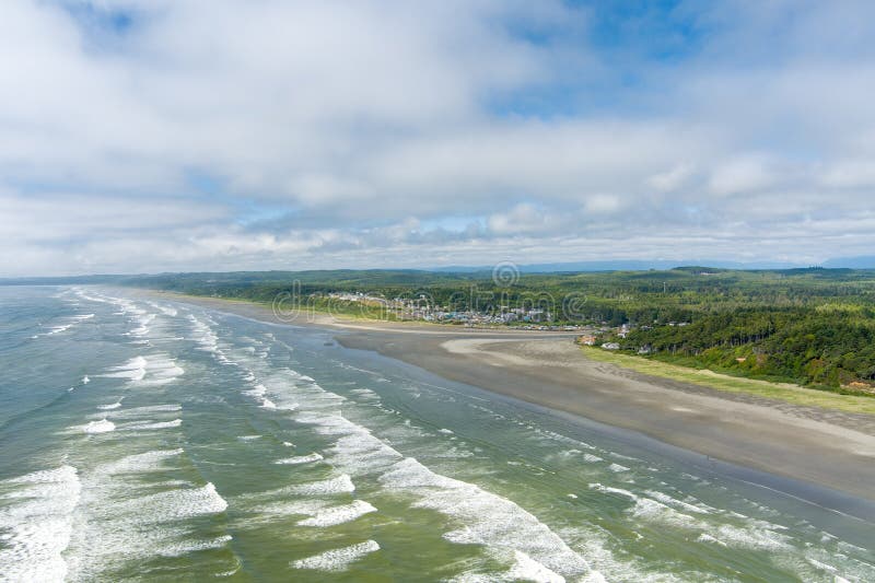 Aerial View of the Beach at Seabrook, Washington in June 2023 Stock ...