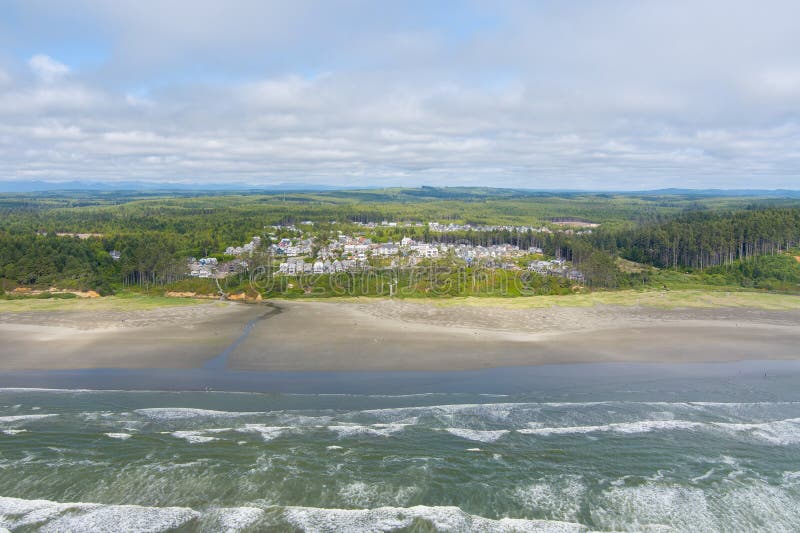Aerial View of the Beach at Seabrook, Washington in June 2023 Stock ...