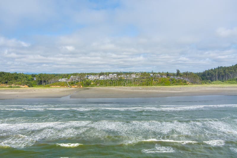 Aerial View of the Beach at Seabrook, Washington in June 2023 Stock ...