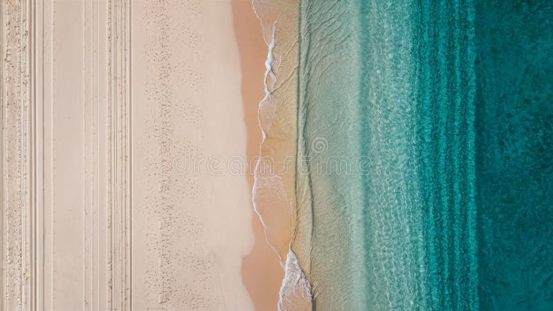 An Aerial View of a Beach with Two Different Colored Sand, AI Stock ...