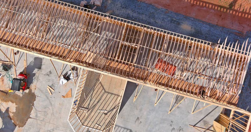 Beam Stick Home of Layout Joists Trusses Was Constructed with Wooden ...